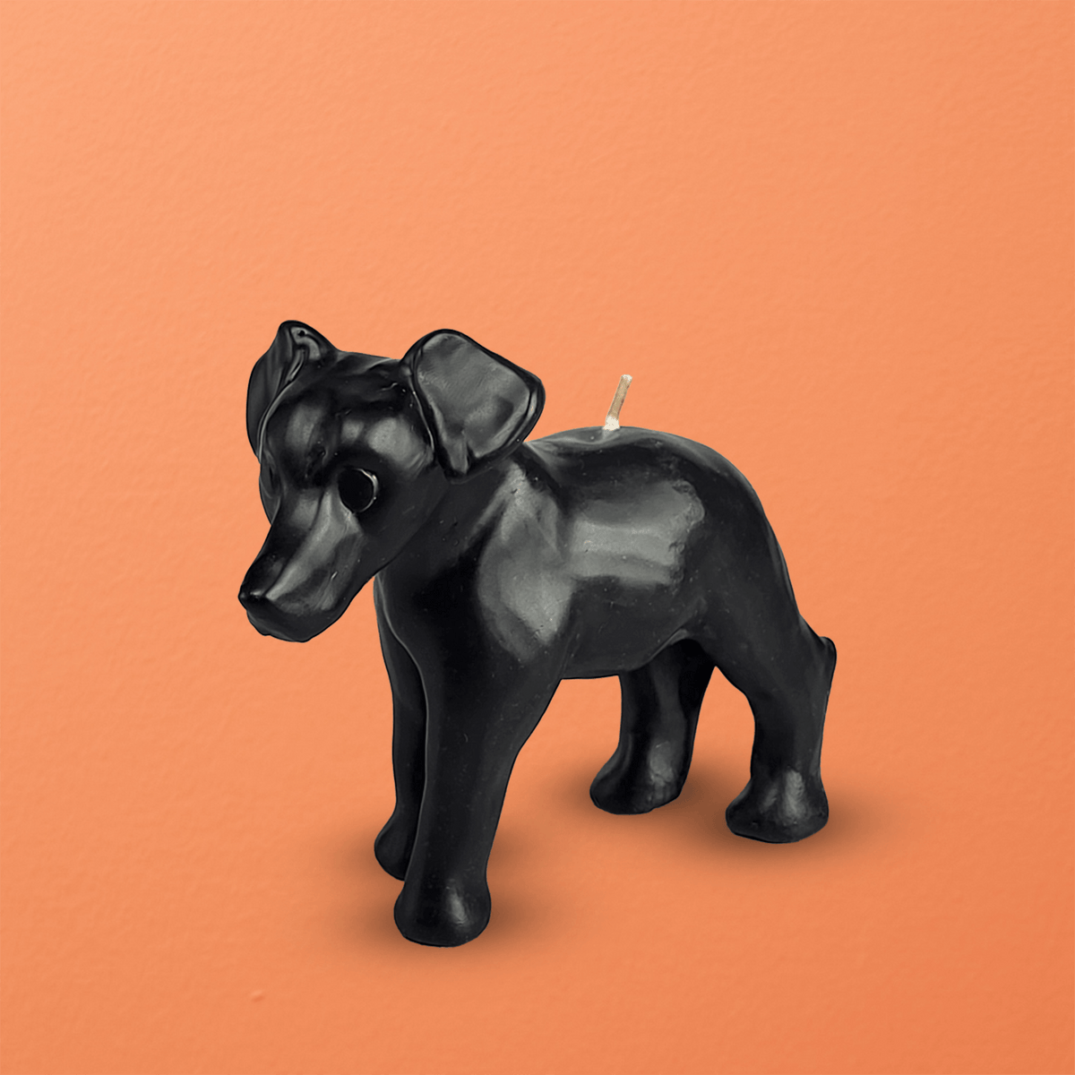 Handmade Decorative Dog Candle (Black)
