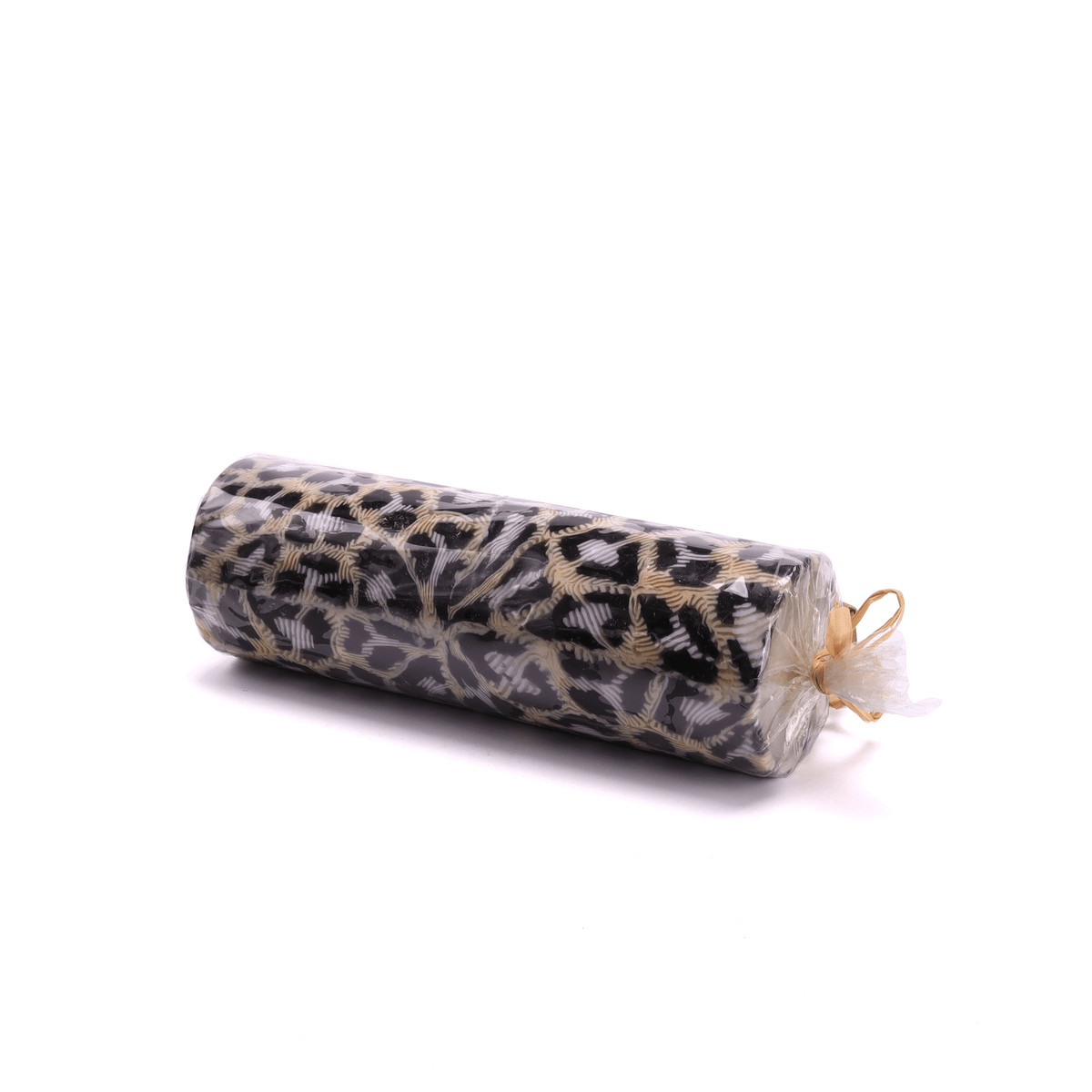 White Spot Leopard Pillar Candle, Best Unique, Handmade, 100% Natural